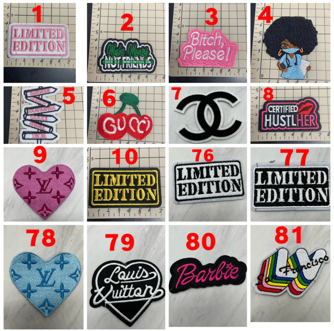 Luxury designer patches 1-98 – ilfaitjourshop